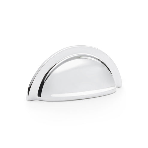 Bardom Polished Chrome Ridged Cabinet Cup Handles | 76mm Centres ...